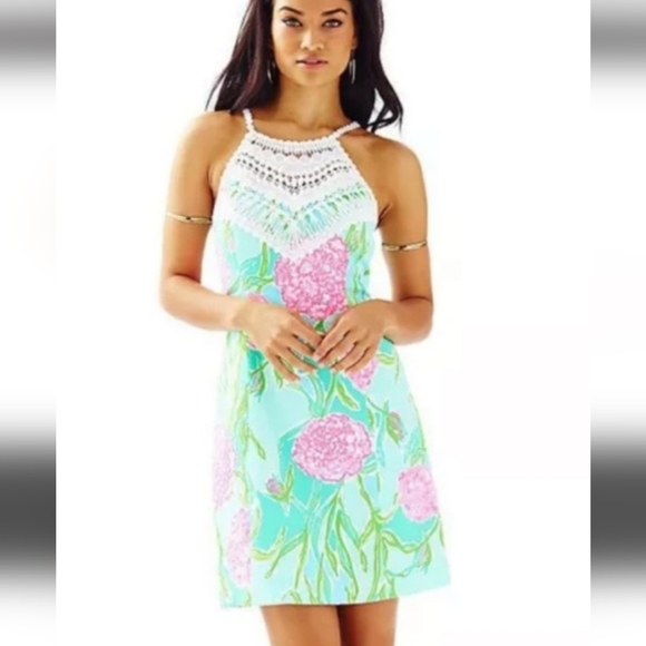 Lilly Pulitzer | Dresses | Lilly Pulitzer Pearl Shift Poolside Blue ...